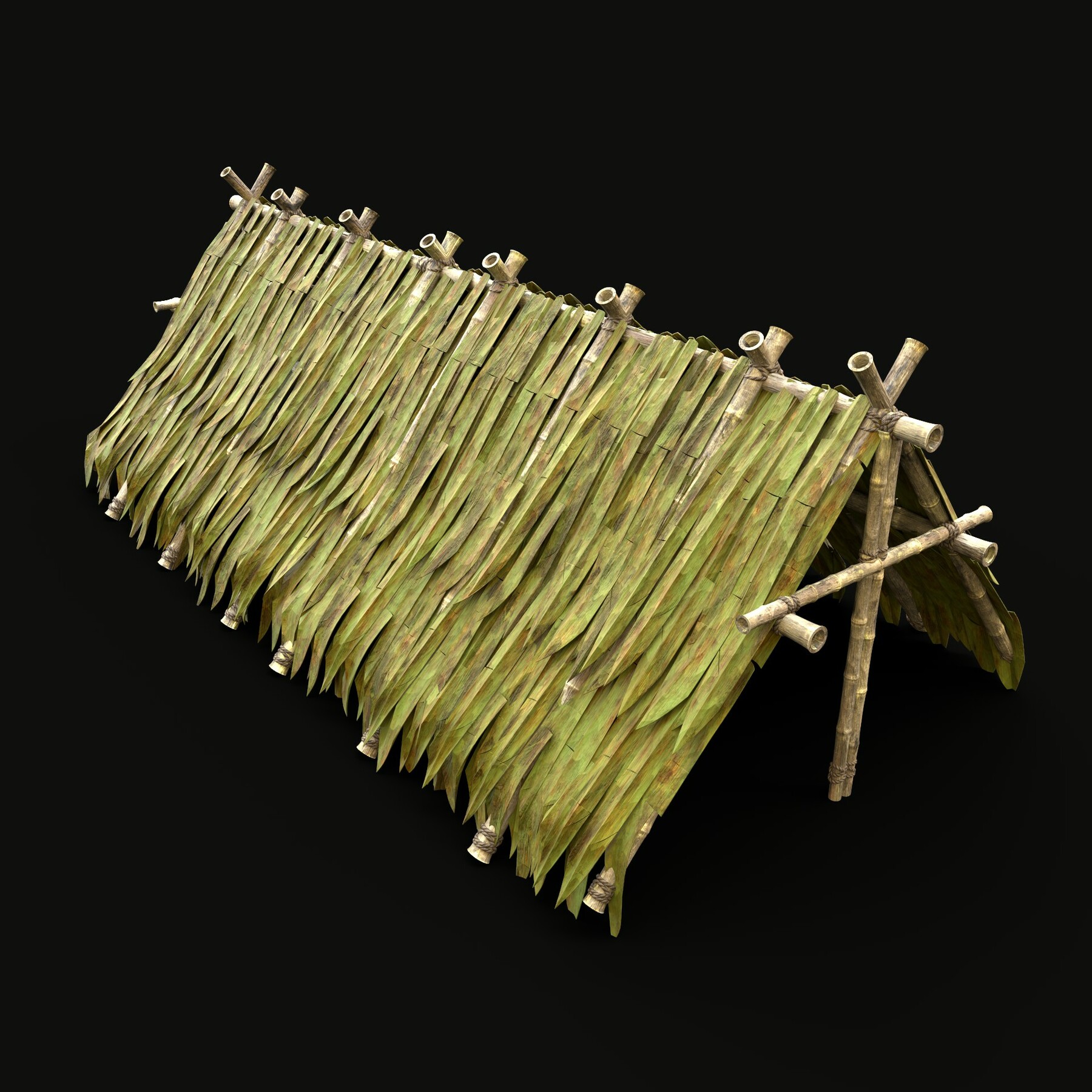 ArtStation - BAMBOO SHELTER HIDE HOUSE TREE JUNGLE HUT SURVIVAL ...