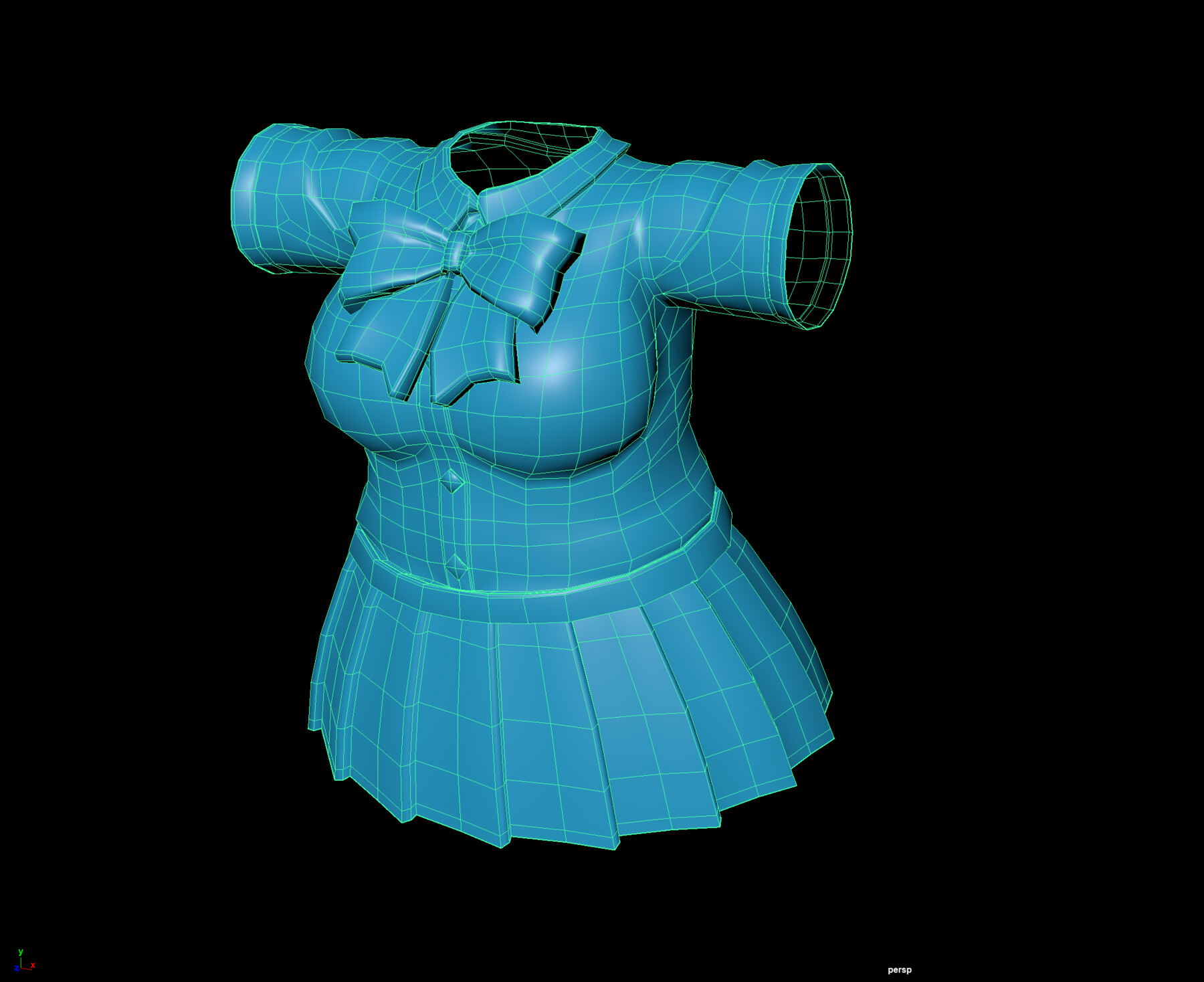 ArtStation - Cartoon Student Uniform A_Model | Resources