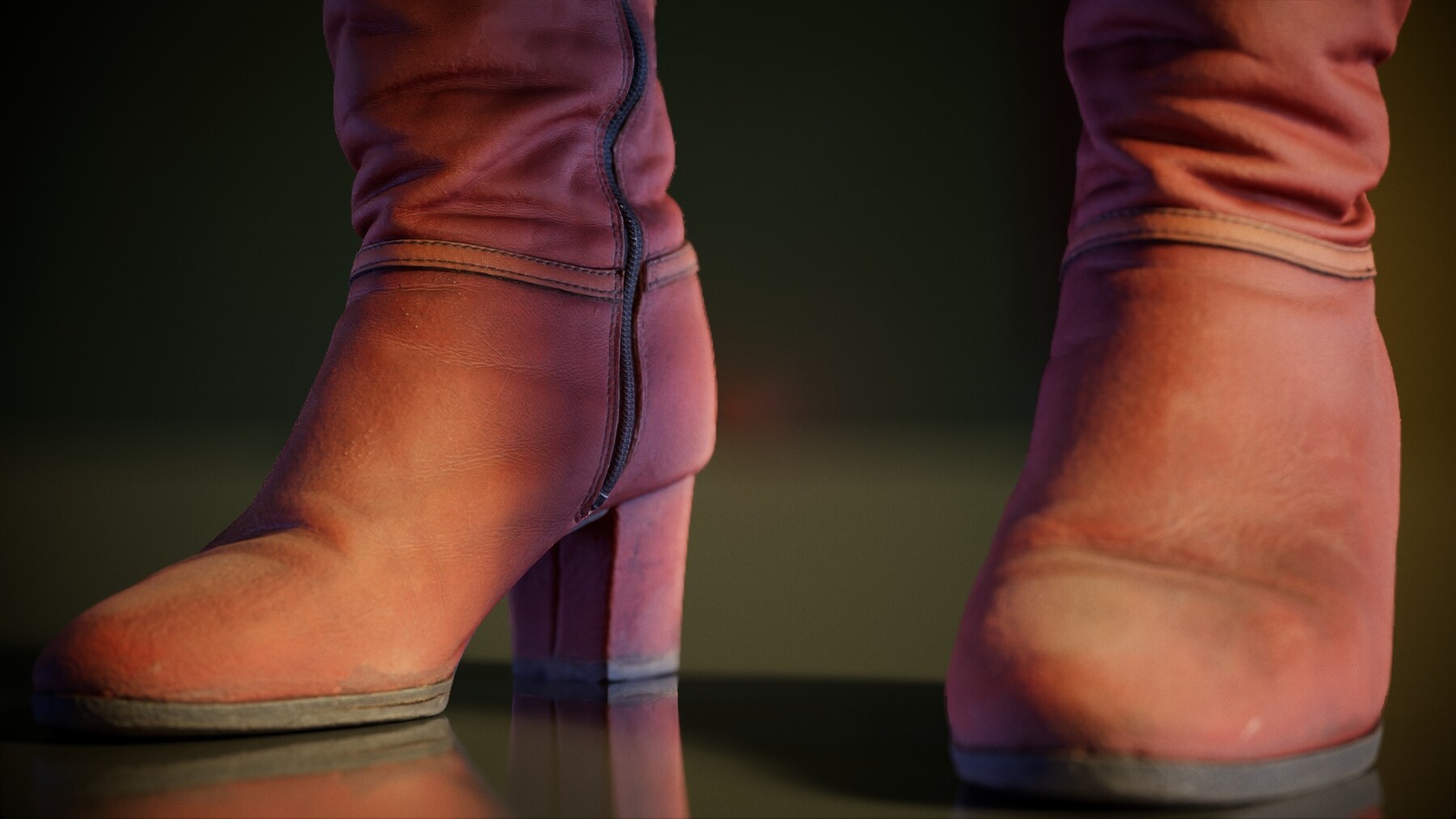 ArtStation - Leather Boot Zipper | Game Assets