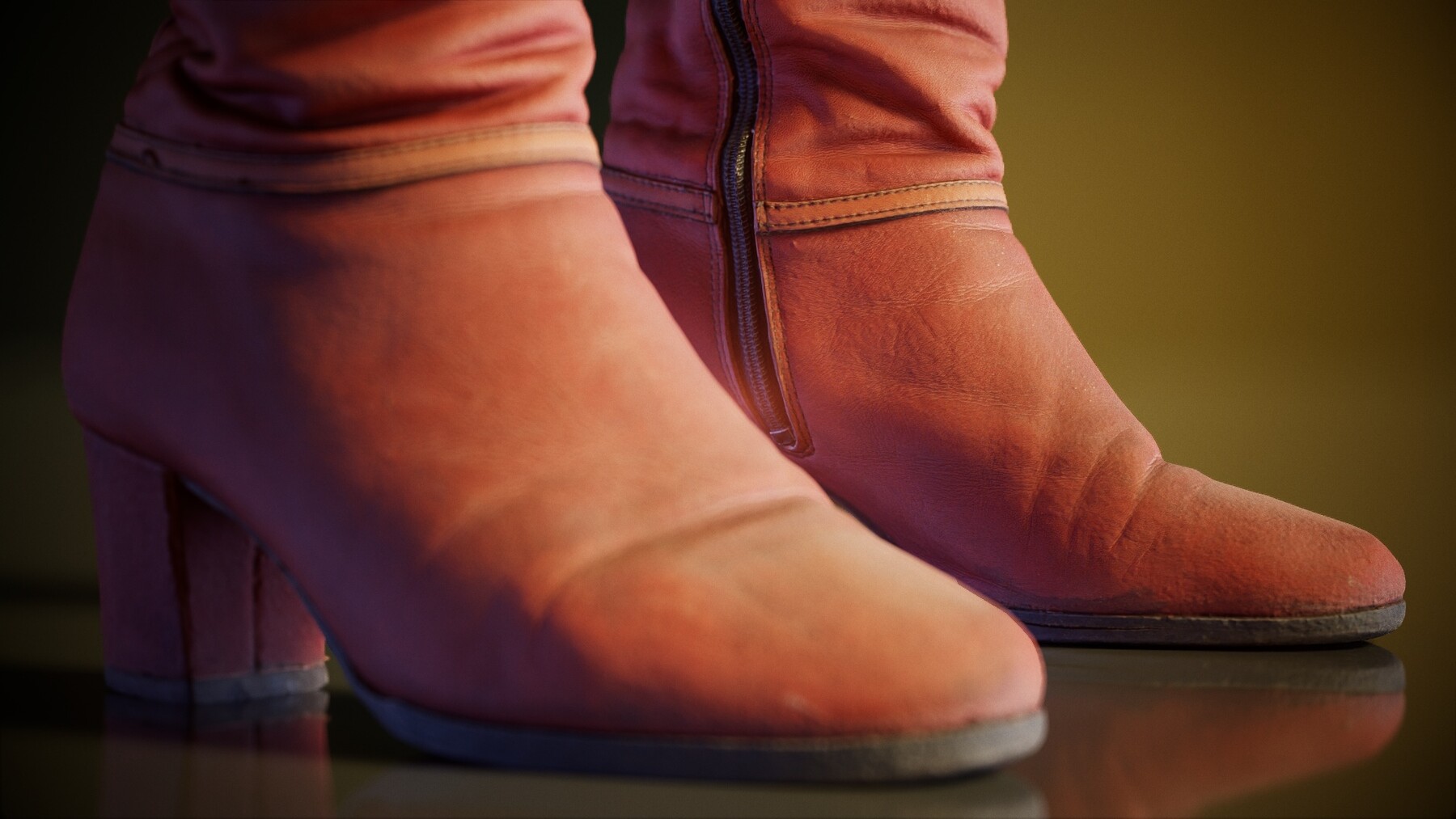 ArtStation - Leather Boot Zipper | Game Assets