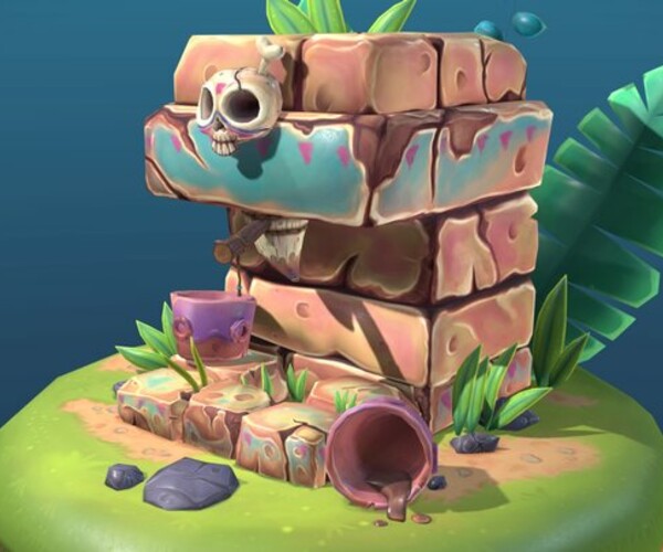 ArtStation - Stylized hand painted coffee machine from stone age | Game ...