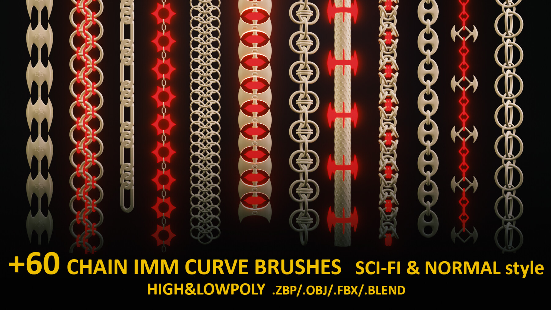 ArtStation - +60 SCI-FI CHAIN IMM BRUSHES FOR ZBRSUH (HIGH&LOWPOLY ...