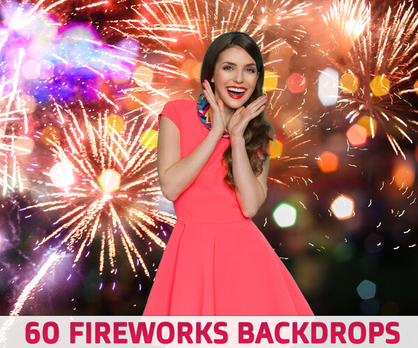ArtStation - 60 Realistic fireworks backdrops, fireworks sky show ...