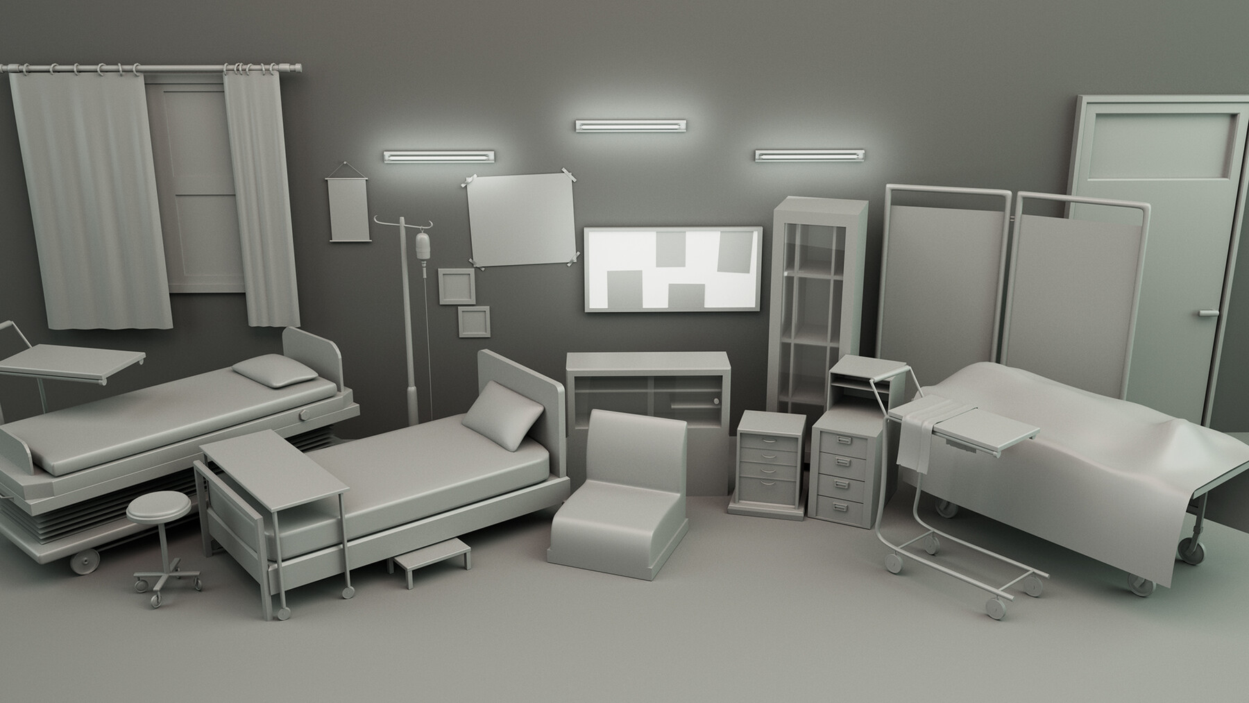 ArtStation - Hospital Stuff (Part 1) : | Game Assets