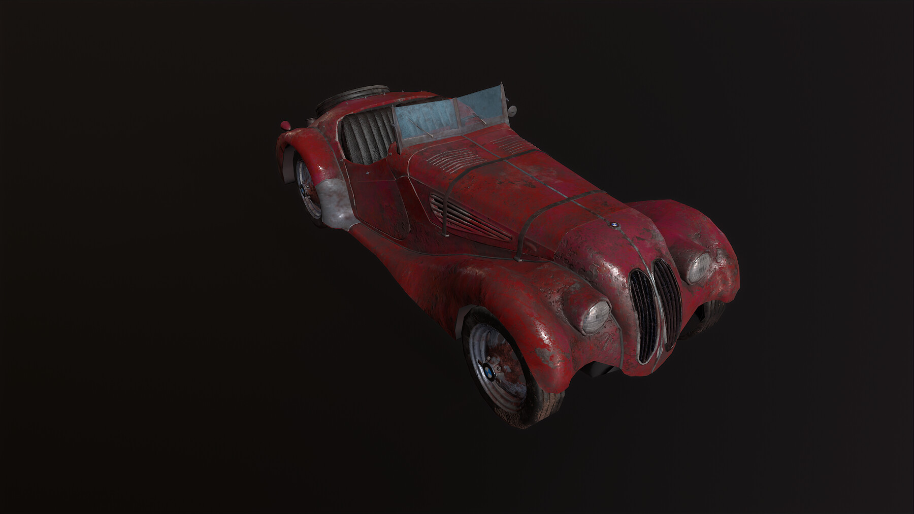 ArtStation - Vintage Rusty Car 3D Model | Game Assets