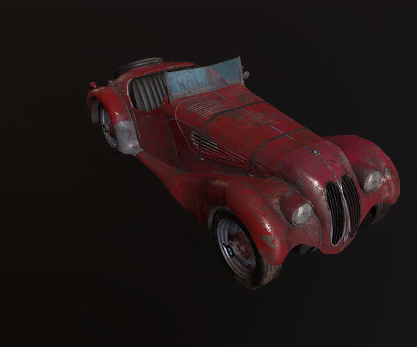 ArtStation - Vintage Rusty Car 3D Model | Game Assets
