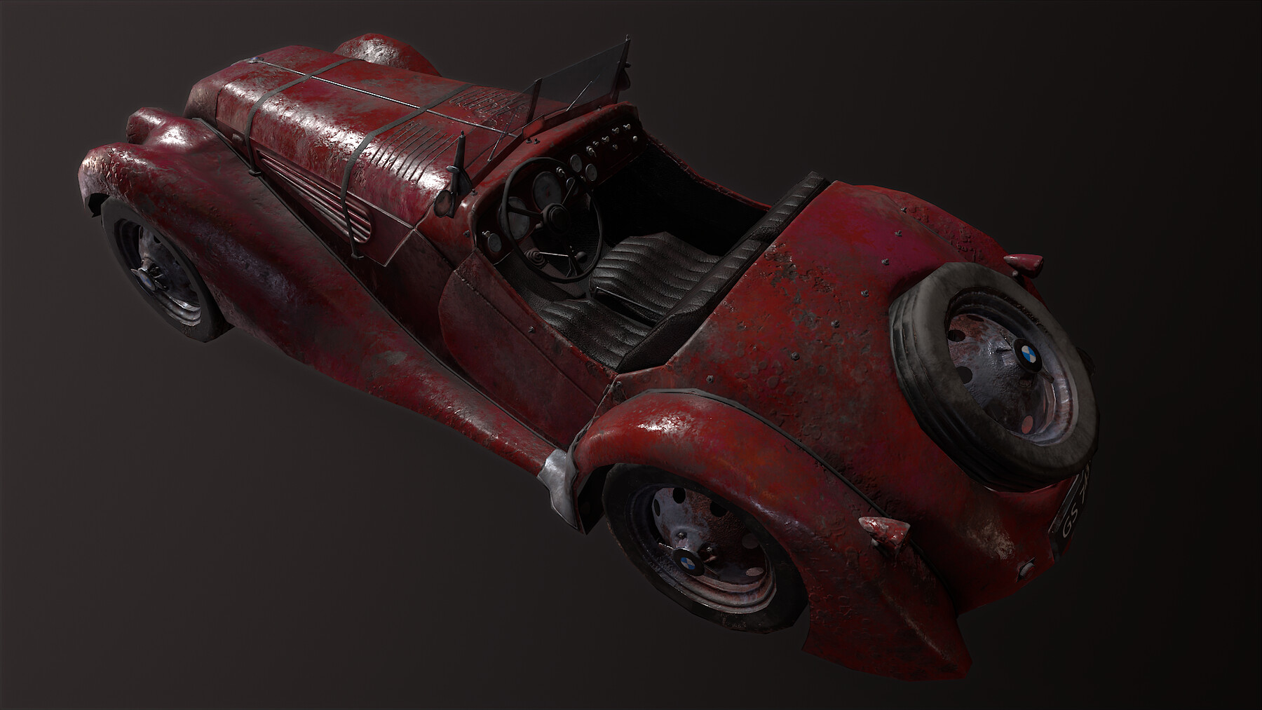 ArtStation - Vintage Rusty Car 3D Model | Game Assets
