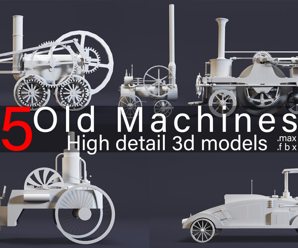 ArtStation - 5 Old Machines- High detail 3d models | Resources