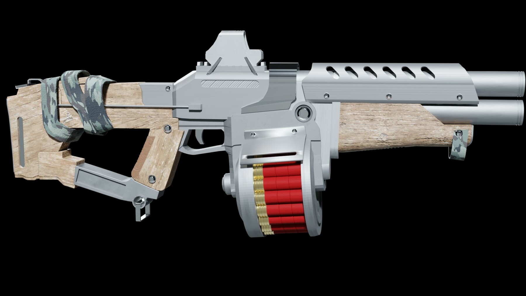 ArtStation - Sci-Fi Handgun Low-poly 3D model | Resources