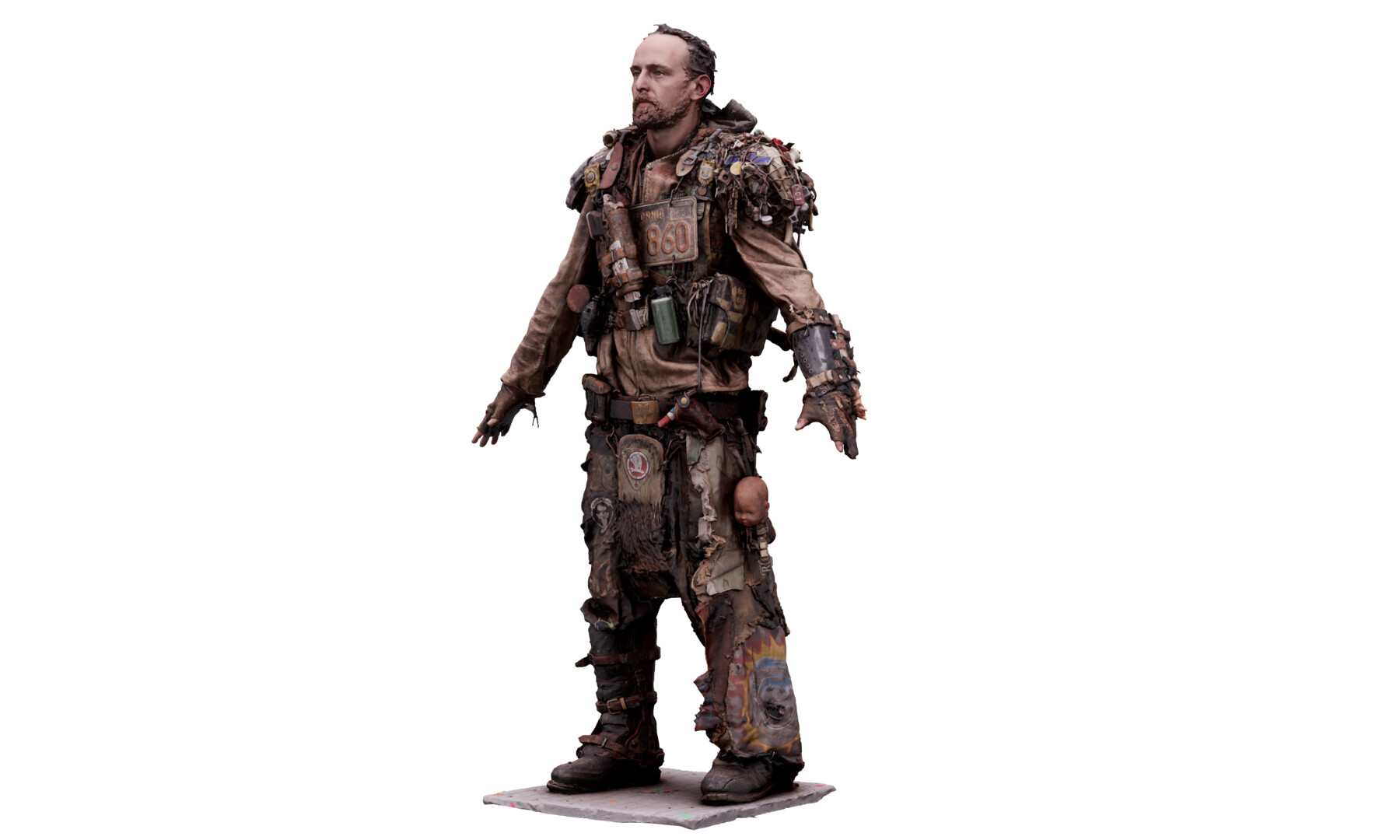 ArtStation - Raw A Pose Scan & Cleaned Body Scan Pose | Postapocalyptic ...