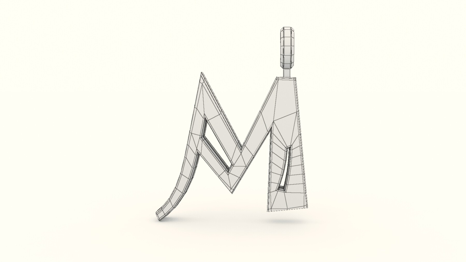 ArtStation - M Letter Pendant Gold | Resources