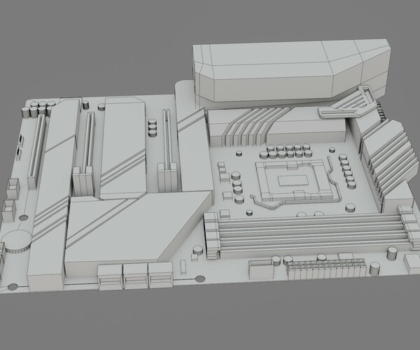 ArtStation - Mother Board - Low Poly | Game Assets