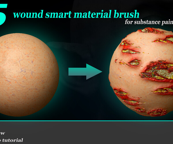 ArtStation - 5 Wound Smart Material Brush For Substance Painter_VOL 02 ...
