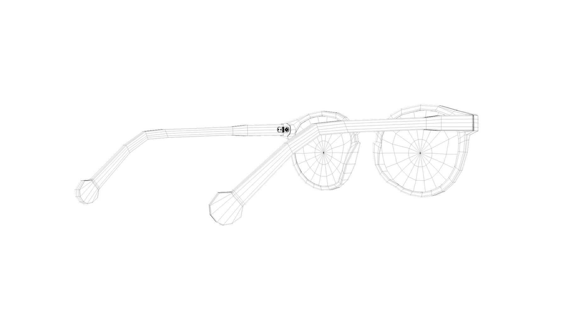 ArtStation - Fashion Round Glasses Transparent Red Frame 3D Model ...