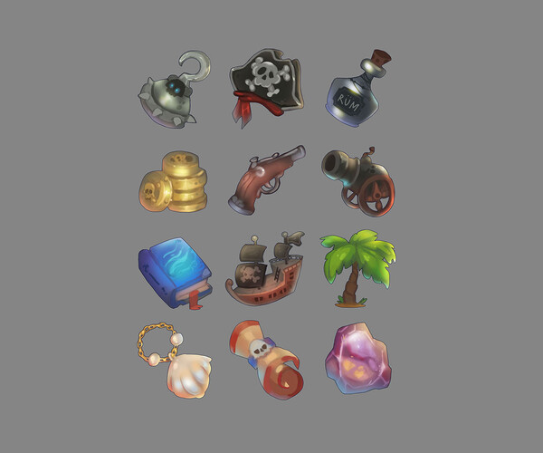 ArtStation - Pirate Icons | Game Assets