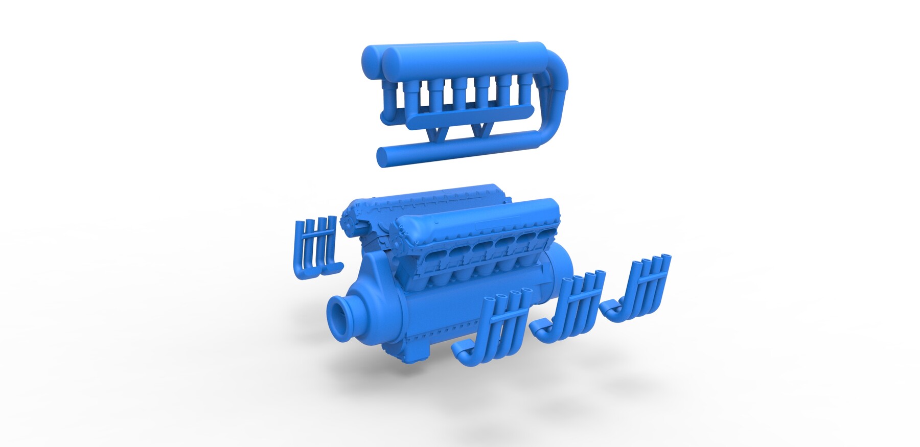ArtStation - 3D printable Diecast V12 engine for pulling tractor Scale ...