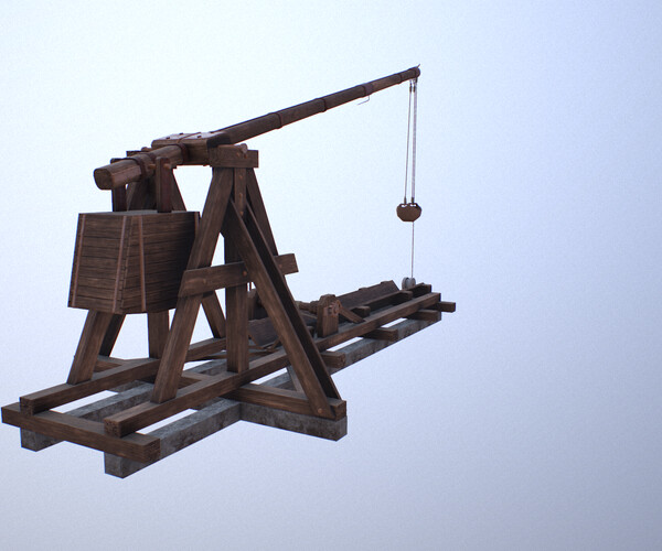 Artstation Trebuchet Game Assets