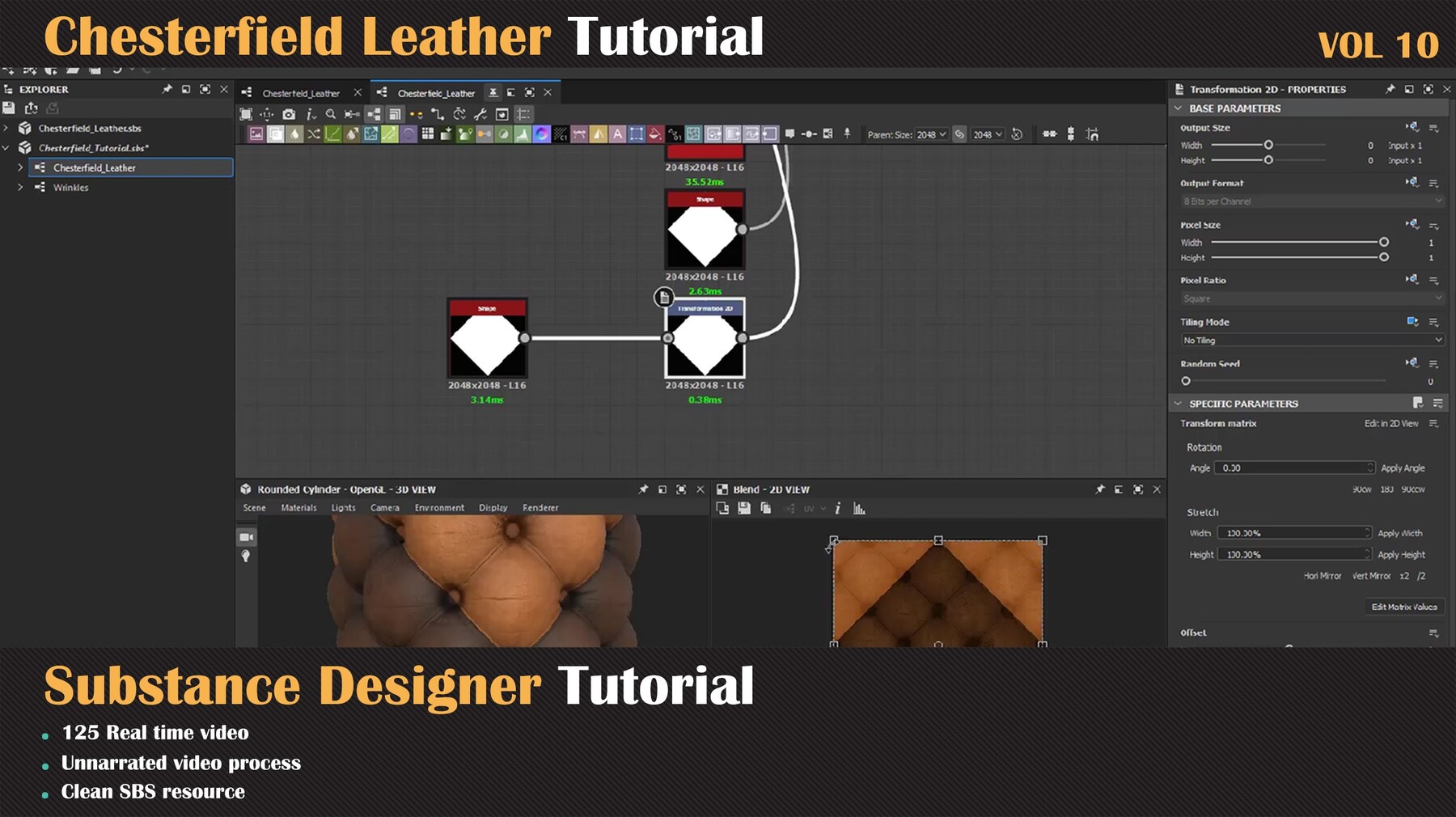 ArtStation - Chesterfield Leather Tutorial - VOL 10 | Tutorials