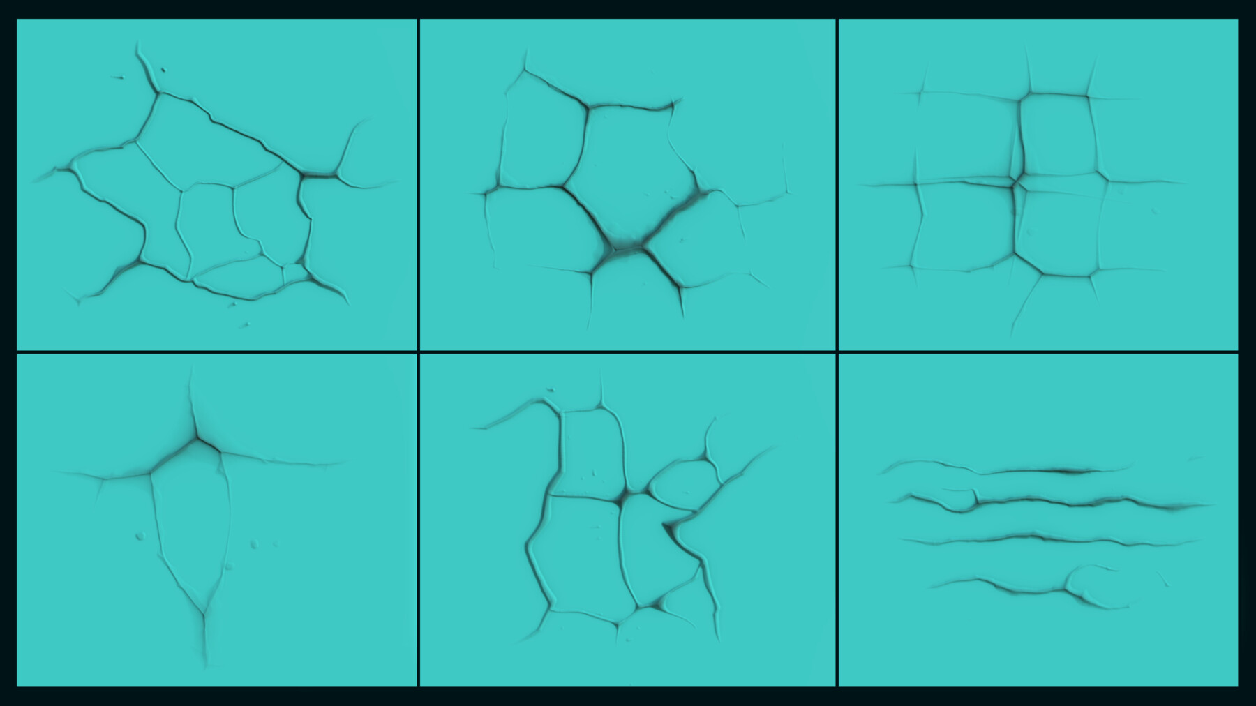 ArtStation - 30 Stylized Cracks Alpha | Brushes