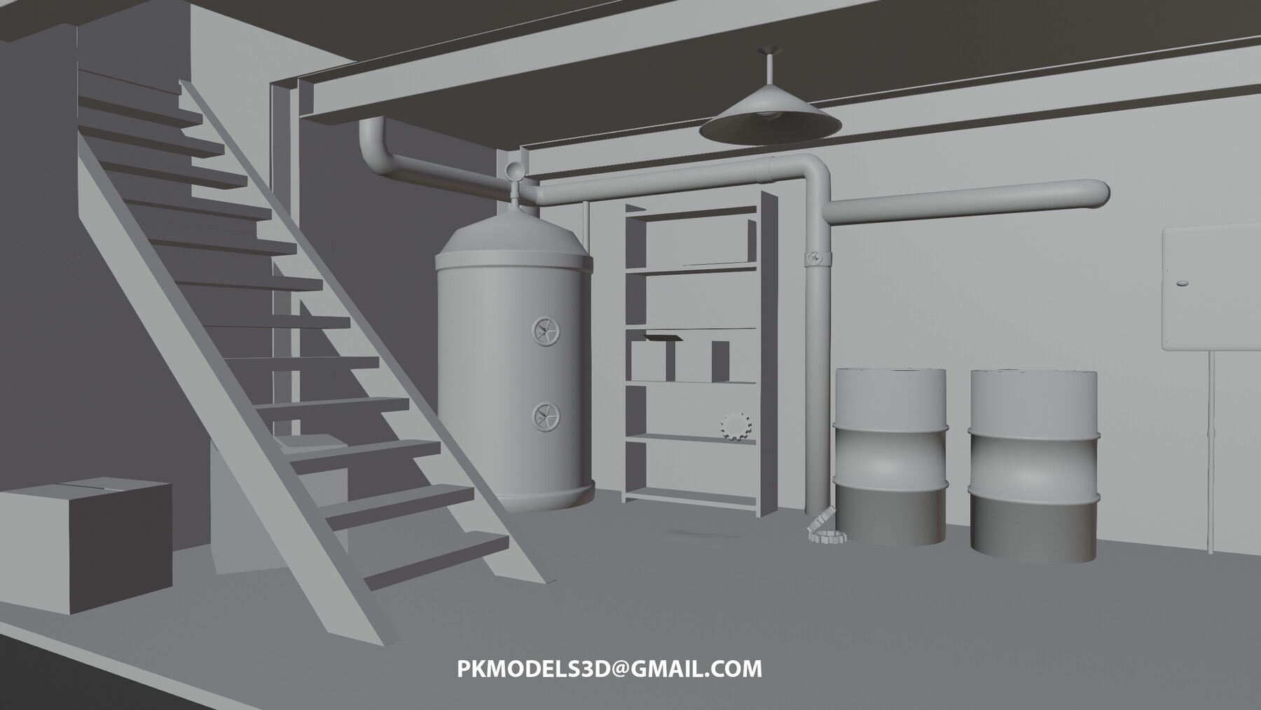 ArtStation - Basement scenario - Asset for a horror game | Game Assets