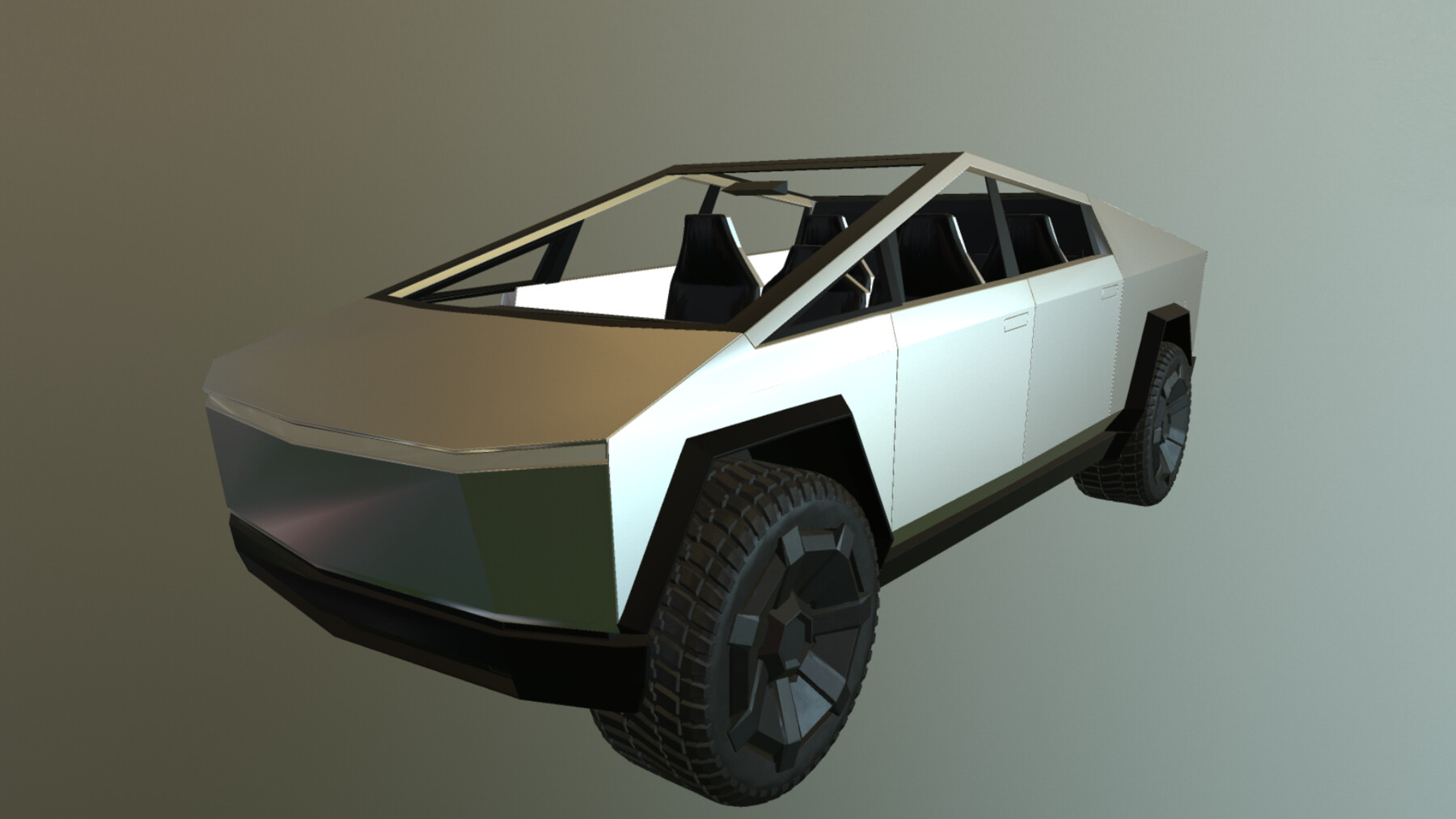 ArtStation - TESLA CYBERTRUCK CAR low-poly PBR | Game Assets