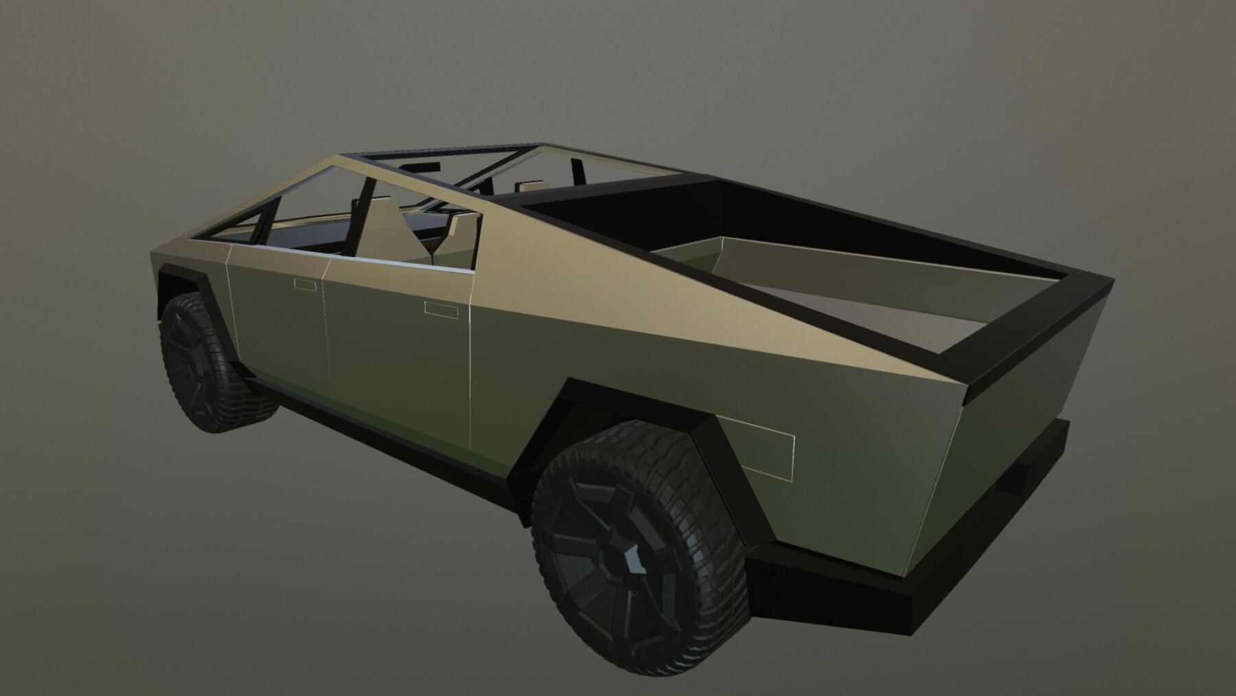 ArtStation - TESLA CYBERTRUCK CAR low-poly PBR | Game Assets