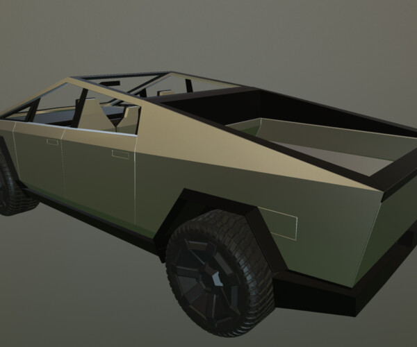 ArtStation - TESLA CYBERTRUCK CAR low-poly PBR | Game Assets