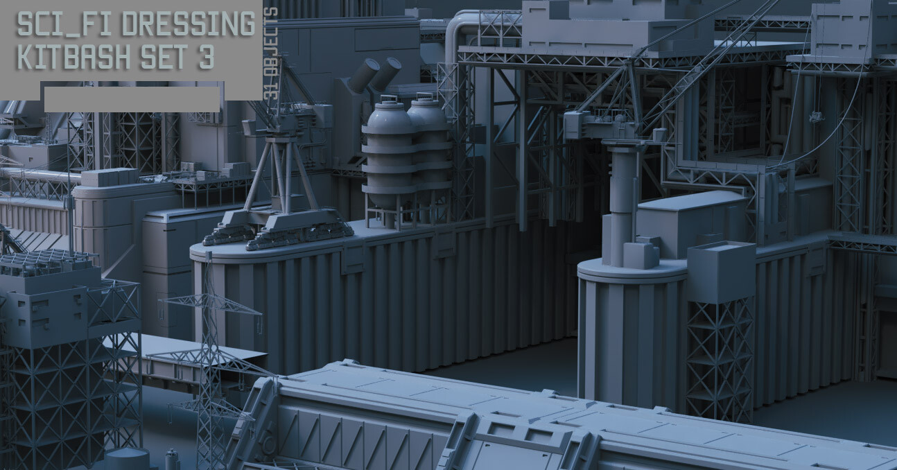 ArtStation - Scifi Kitbash Set 03 | Resources