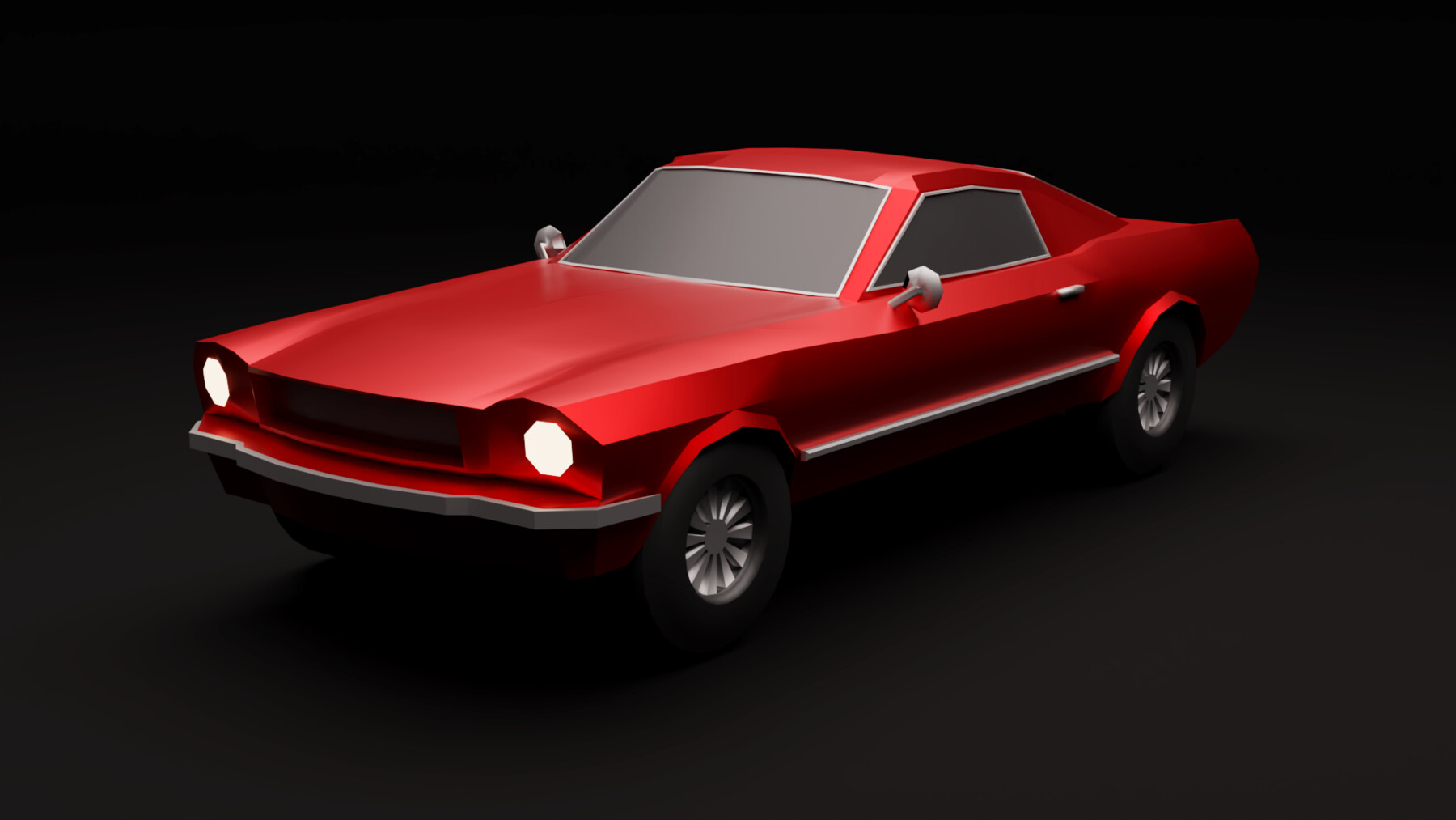 ArtStation - Low poly Mustang 1965 | Game Assets