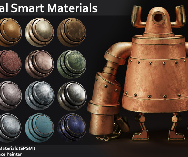 ArtStation - 60 Metal Smart Materials_Vol2 | Game Assets