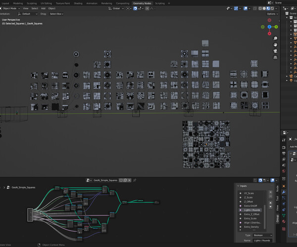 ArtStation - Geometry Nodes Sci-fi Squares | Resources