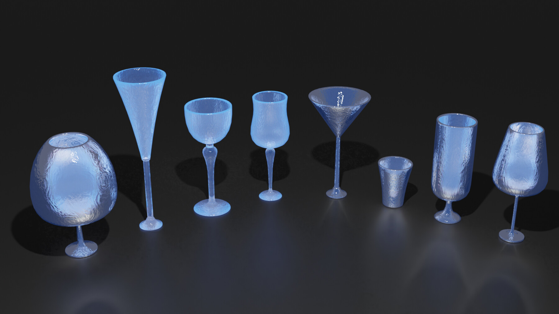 ArtStation - Crystal Drinking Glasses | Game Assets