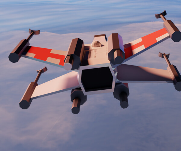 ArtStation - Low poly X-wing starfighter | Game Assets