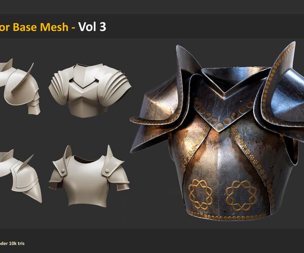 ArtStation - 30 Armor Base Mesh - Vol 3 | Resources