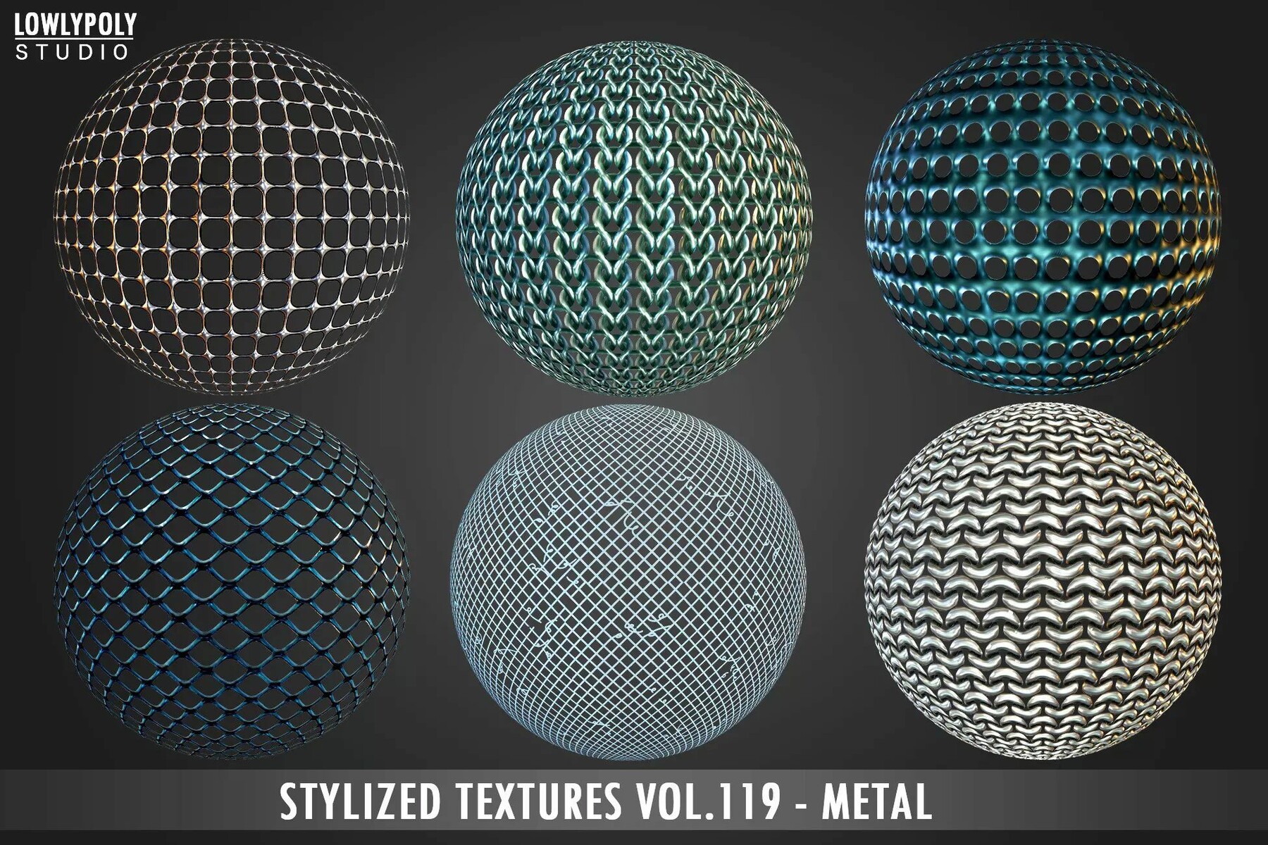 ArtStation - Metal Vol.119 - Stylized Textures | Game Assets