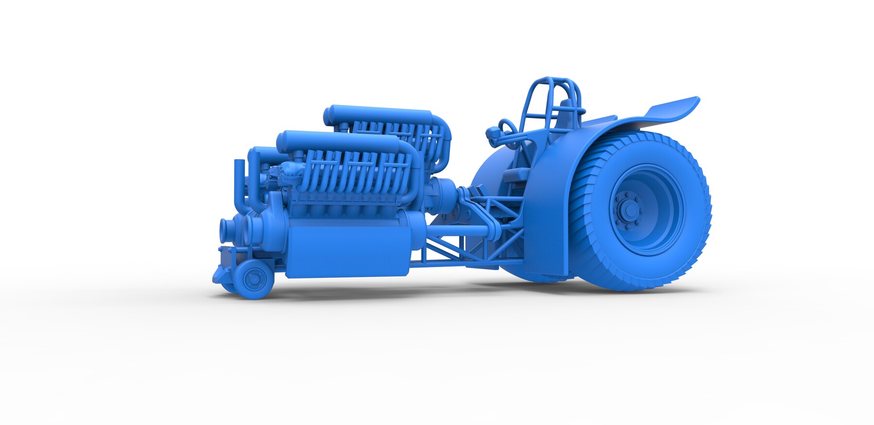 ArtStation - 3D printable Diecast Pulling tractor with 3 engines V12 ...