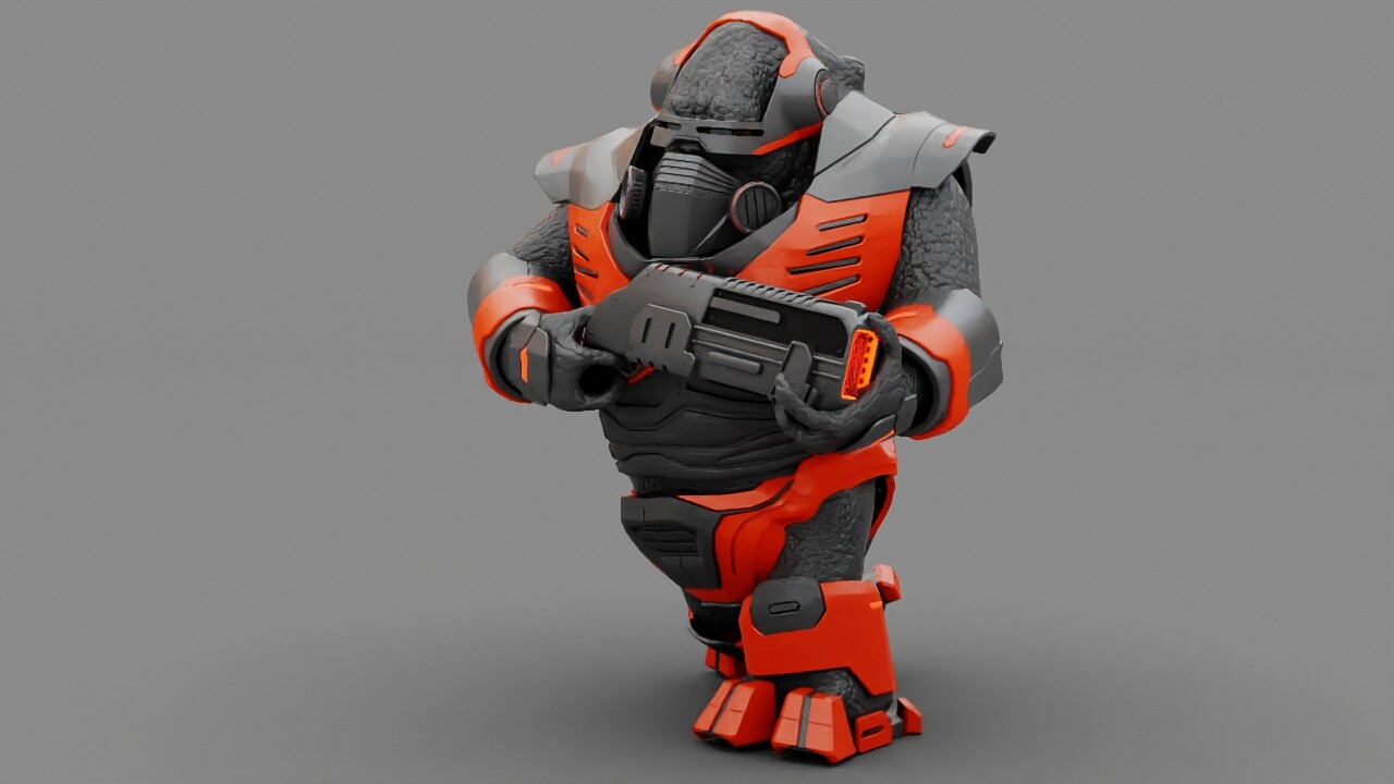 ArtStation - Alien Trooper (rigged - anmated character) | Game Assets