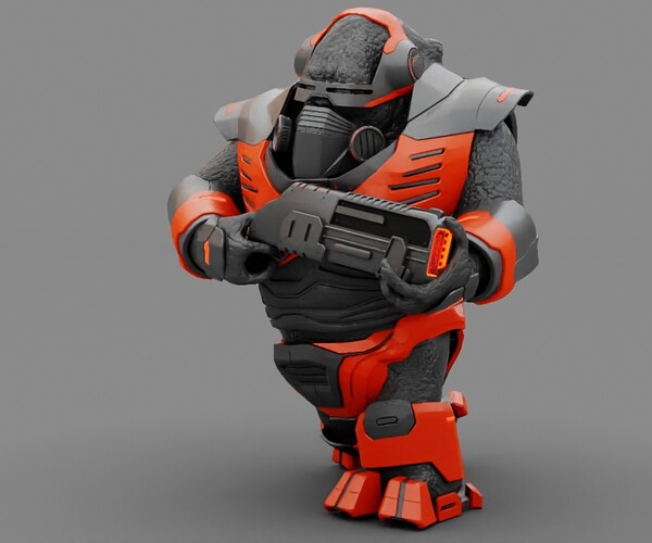 ArtStation - Alien Trooper (rigged - anmated character) | Game Assets