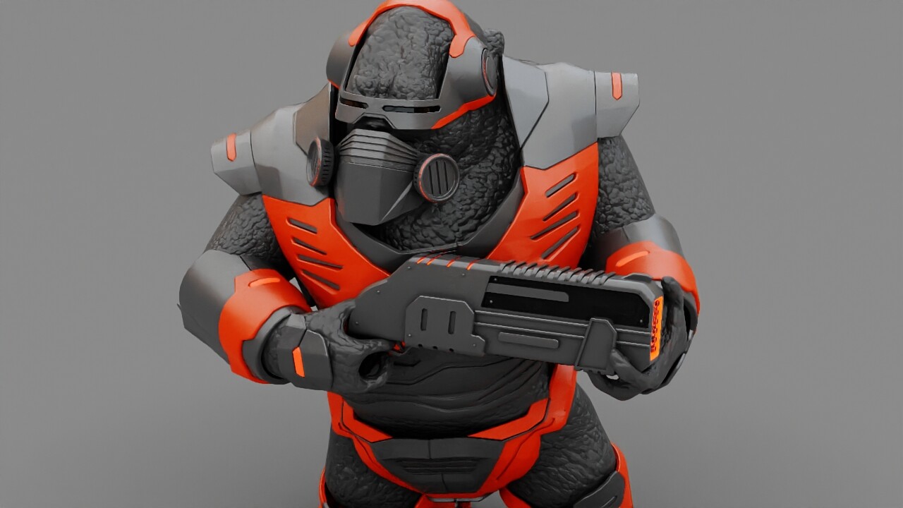 ArtStation - Alien Trooper (rigged - anmated character) | Game Assets