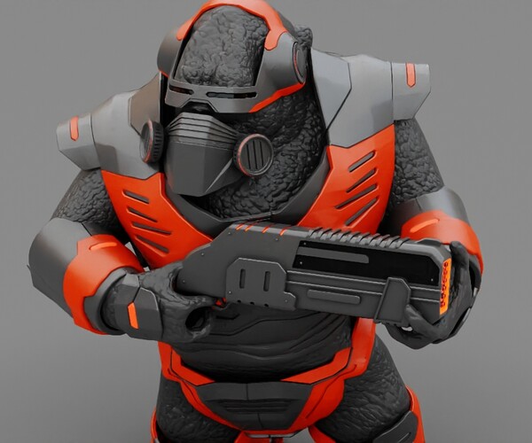 ArtStation - Alien Trooper (rigged - anmated character) | Game Assets