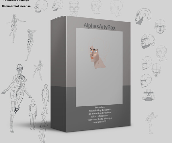 ArtStation - Alphas Arty Box And Brushes | Brushes