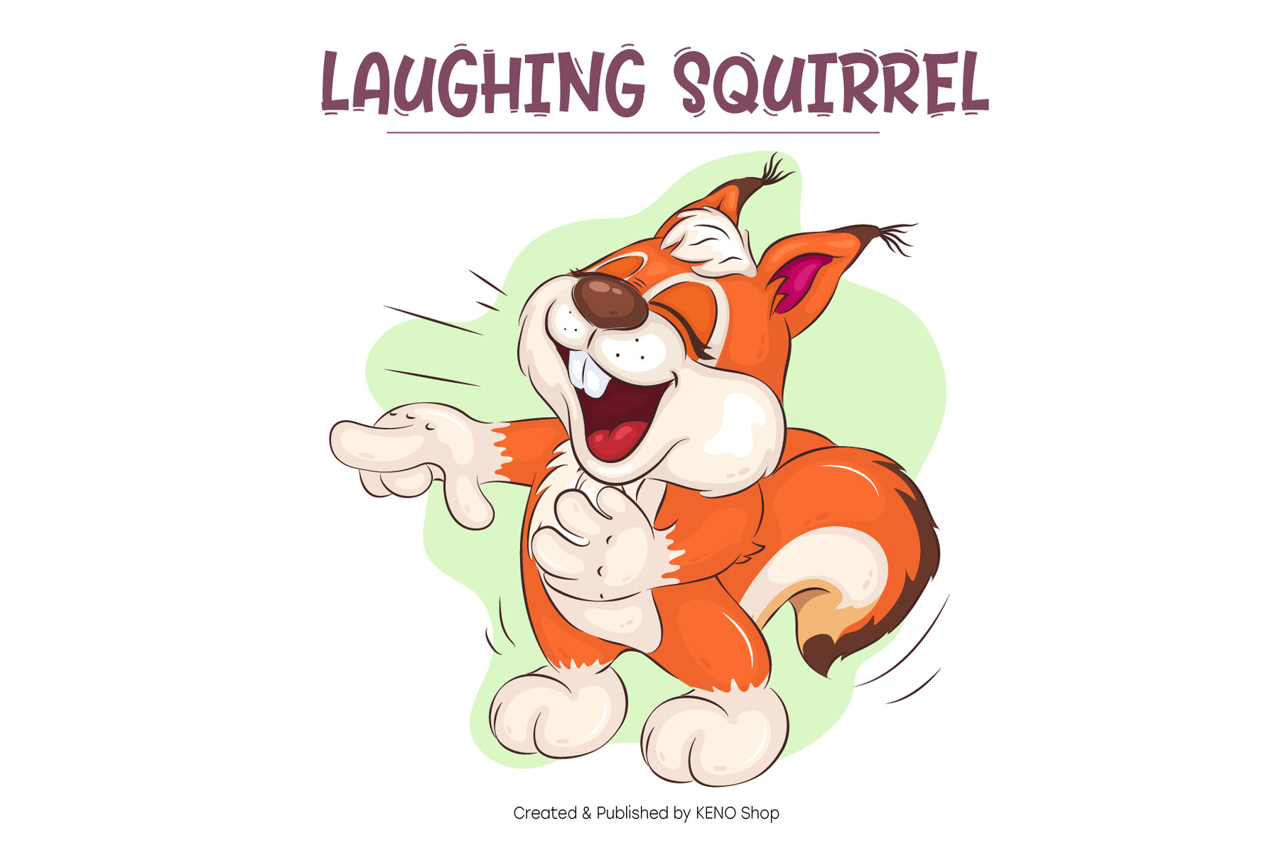 ArtStation - Cartoon Laughing Squirrel. Clipart. | Artworks