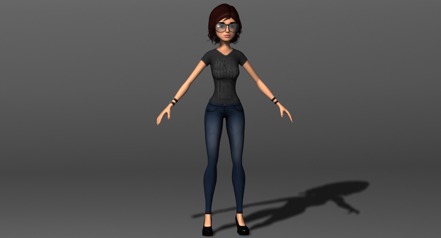 ArtStation - Helen Cartoon Girl | Game Assets