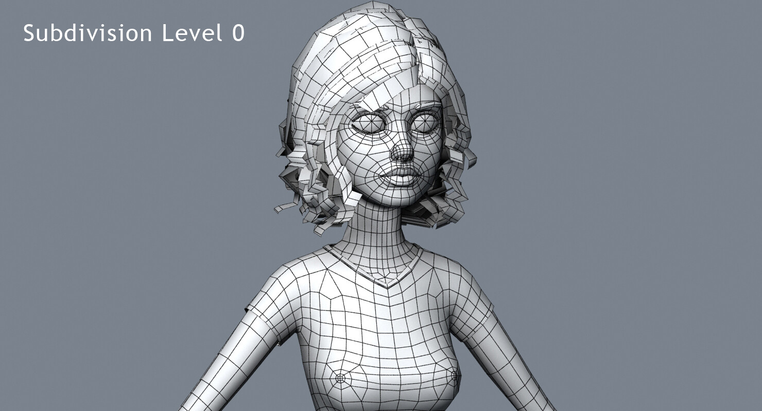ArtStation - Helen Cartoon Girl | Game Assets