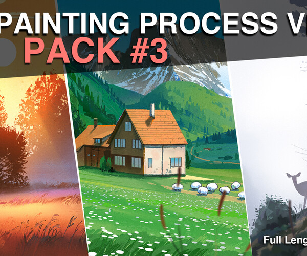 ArtStation - 10 Painting Process Video - Pack 3/3 | Tutorials