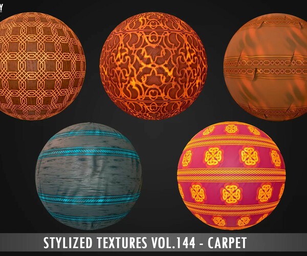 ArtStation - Carpet Rug Vol.144 - Stylized Textures | Game Assets