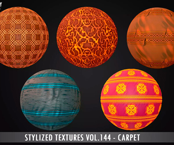 ArtStation - Carpet Rug Vol.144 - Stylized Textures | Game Assets
