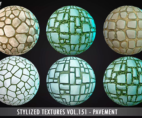 ArtStation - Stylized Pavement Vol.151 - Hand Painted Textures | Game ...