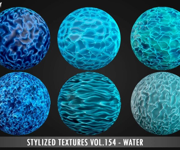 ArtStation - Stylized Water Vol.154 - Hand Painted Textures | Game Assets