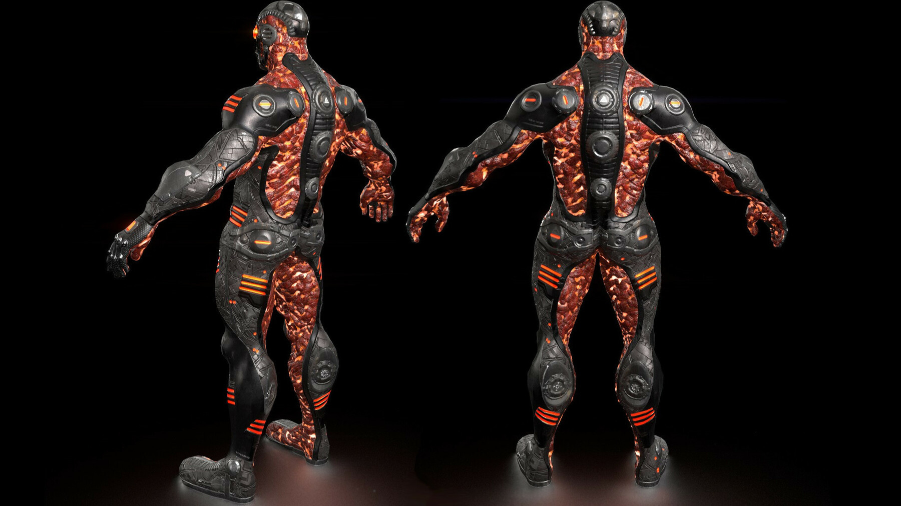 ArtStation - MechOrg Humanoid Cyborg Creature Rigged 3D Character ...